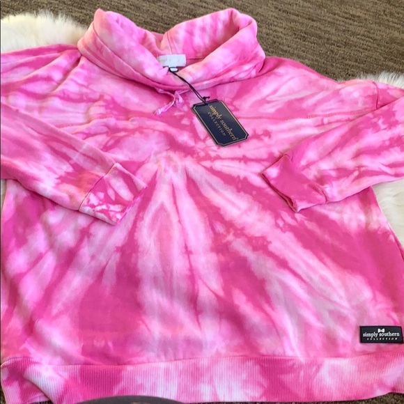 Simply Southern | Tops | Simply Southern Pink Tie Dye Pullover ...